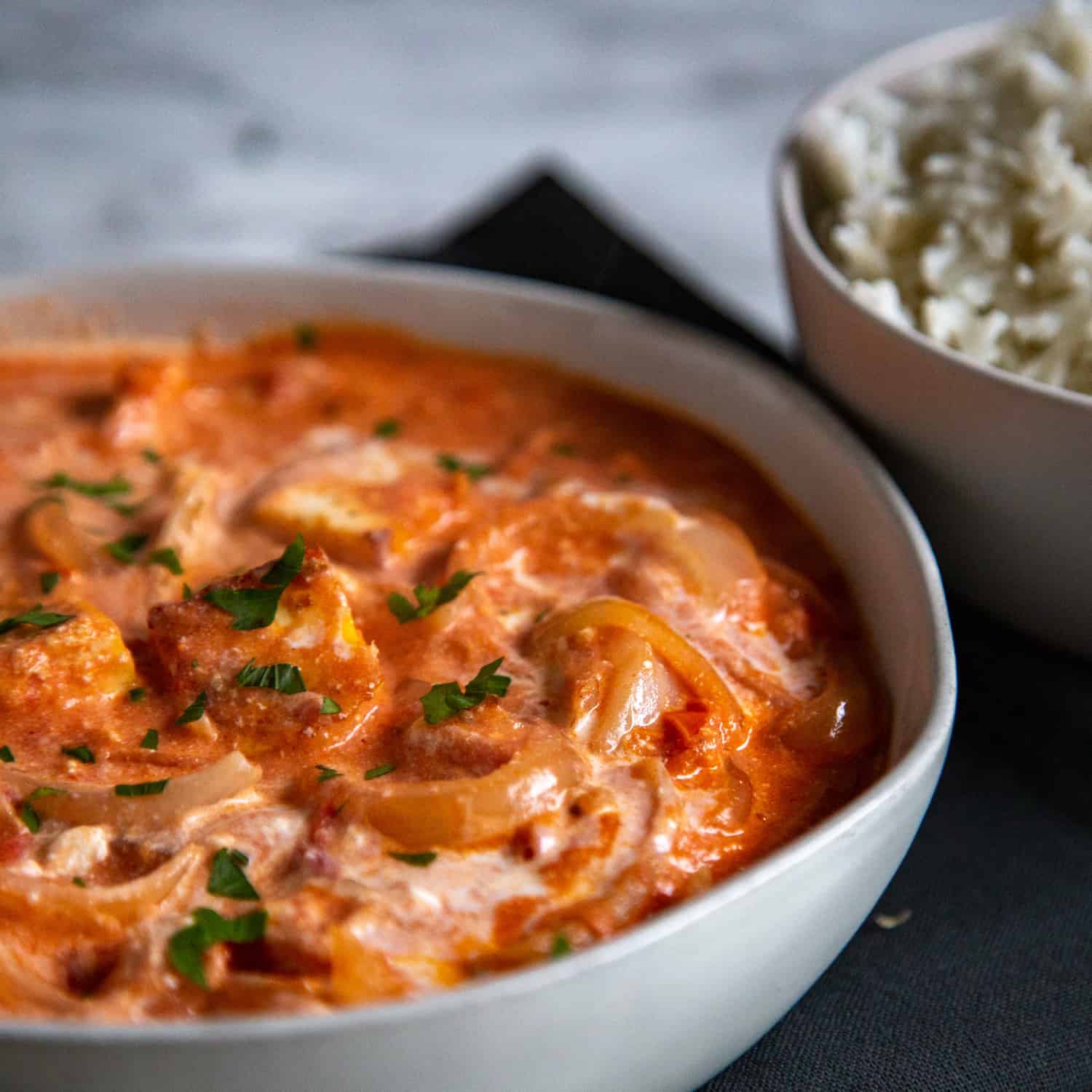 Tofu Tikka Masala with Sauteed Onions - Cardamom & Coconut